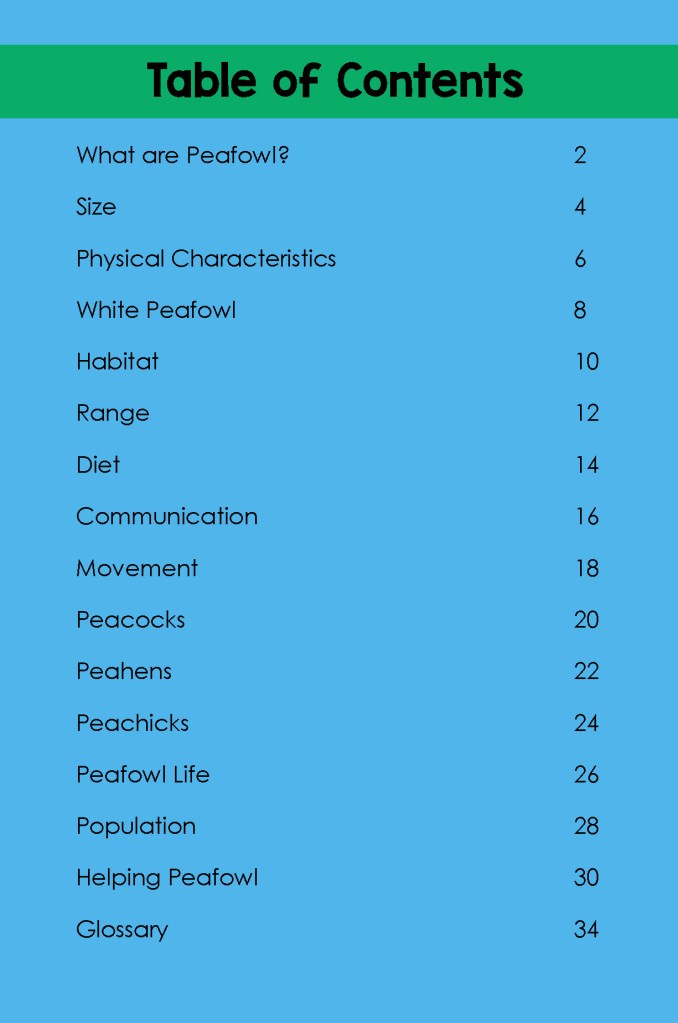 Peafowl – Elementary Explorers