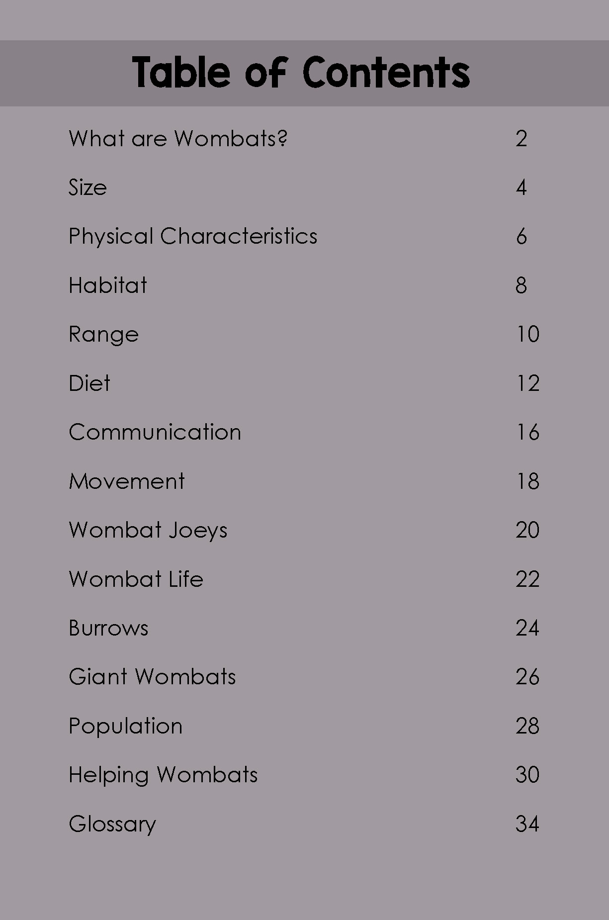 Wombats – Elementary Explorers