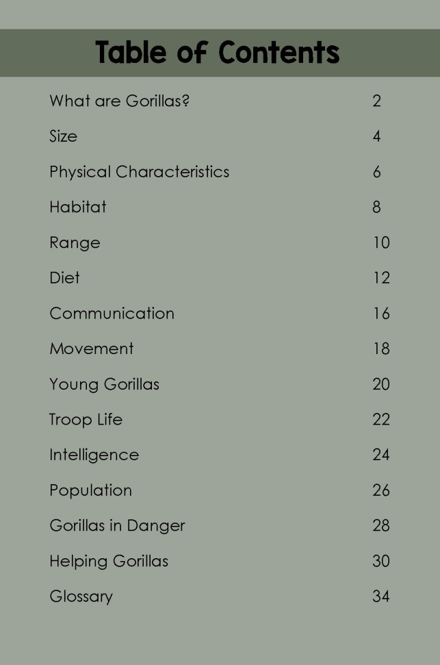 Gorillas – Elementary Explorers